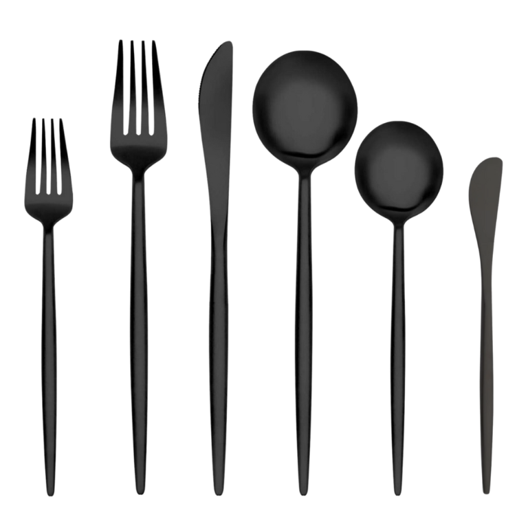 Black Skinny Modern Flatware – The Confetti Studio