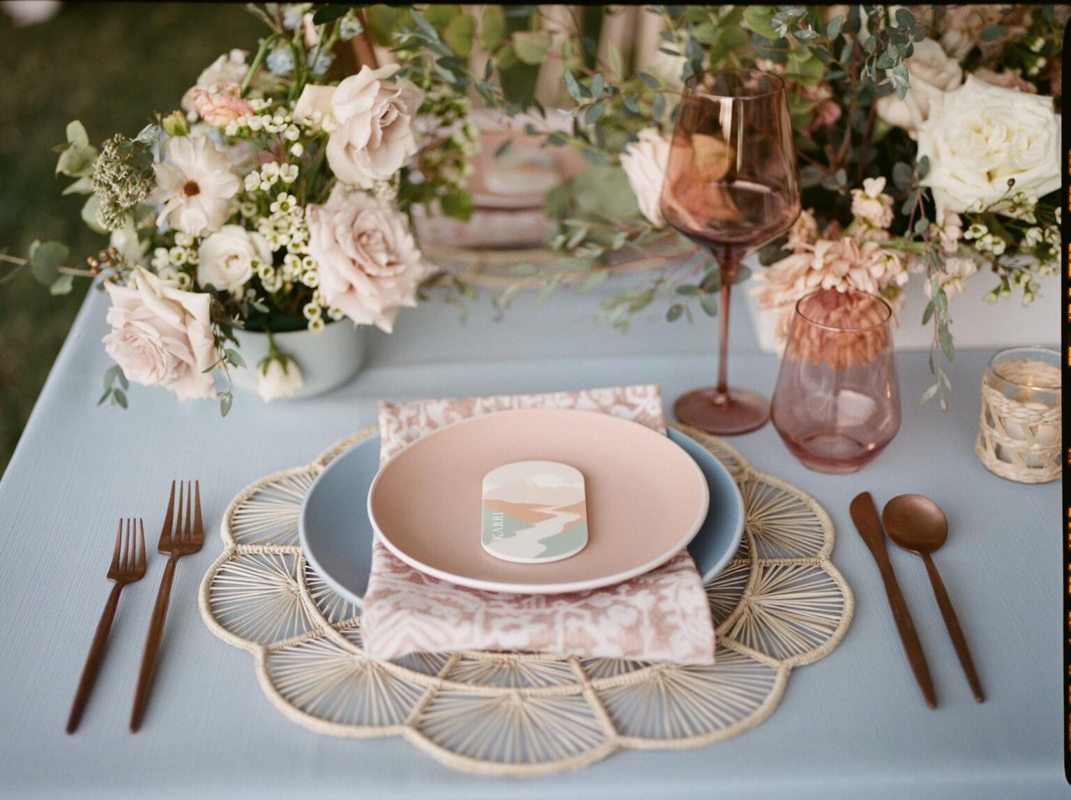 Tara Dusty Pastel Place Setting – The Confetti Studio